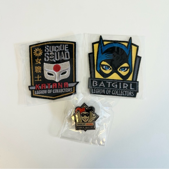 Funko | Accessories | Batgirl Harley Quinn Katana Patches And Pins ...
